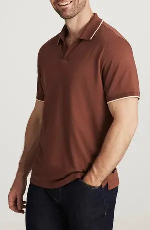 34 Heritage Riviera Tipped Pima Cotton Polo