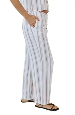 Bella Dahl Beach Stripe Linen Blend Drawstring Pants