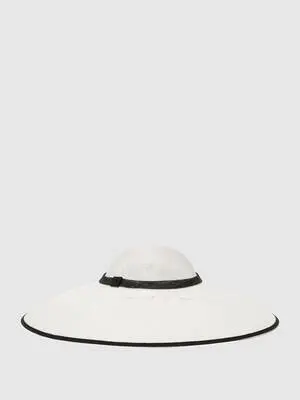REISS Edie Wide-brim Straw Hat