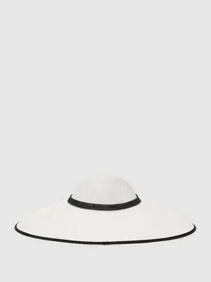 REISS Edie Wide-brim Straw Hat