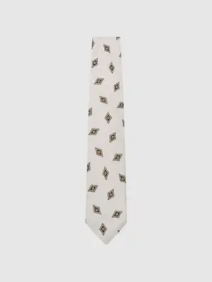 REISS Decio Ties - Light Oatmeal Brown
