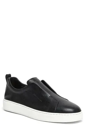 Santoni Victory Laceless Slip-On Sneakers Black