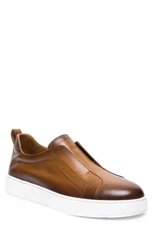 Santoni Victory Laceless Slip-on Sneakers - Brown