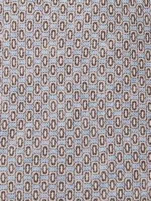 REISS Emilio Silk Micro Geometric-print Tie - Soft Blue