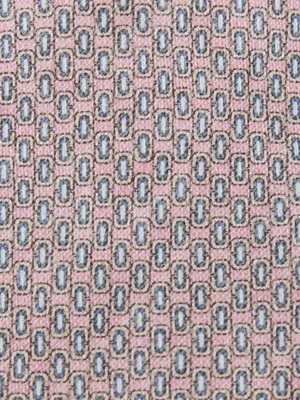 REISS Emilio Silk Micro Geometric-print Tie