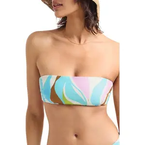 Vitamin A® Nala Bandeau Bikini Top - White/multi