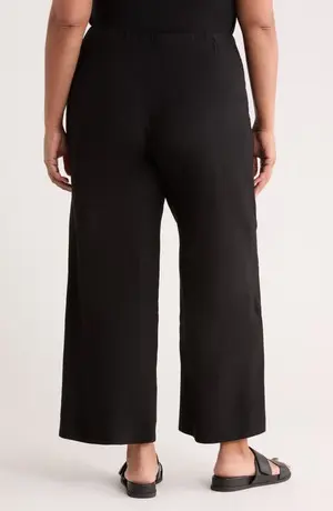 Eileen Fisher Ankle Wide Leg Stretch Pants