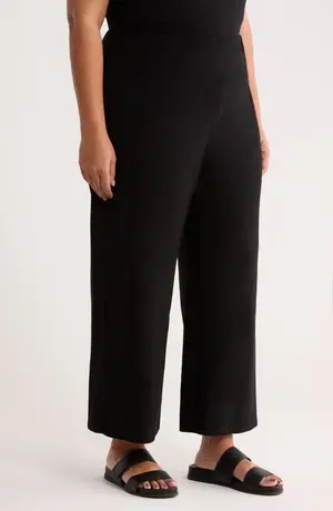 Eileen Fisher Ankle Wide Leg Stretch Pants