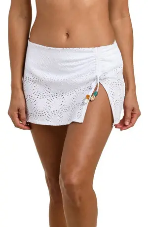 La Blanca Eyelet Swim Skirt