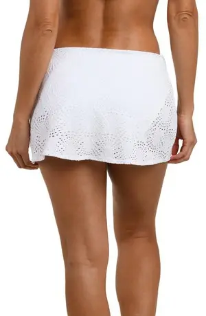 La Blanca Eyelet Swim Skirt