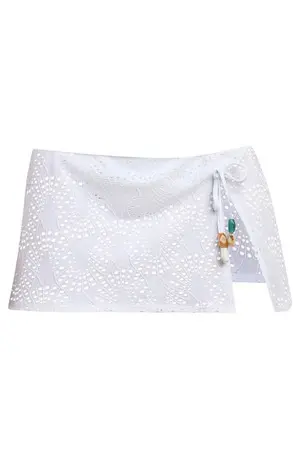 La Blanca Eyelet Swim Skirt