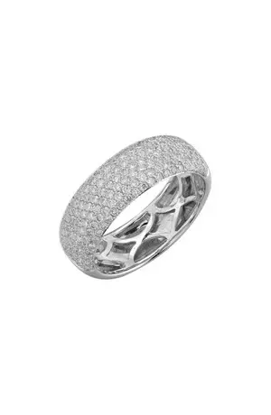 Bony Levy Halfway Diamond Band Ring - White Gold