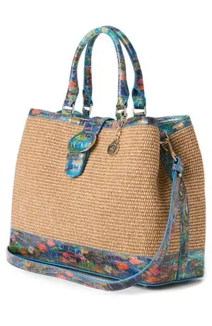 Brahmin Denise Straw Tote