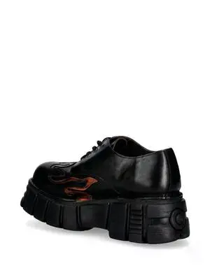 NEW ROCK M-1553c-c2 Flame Platform Shoes