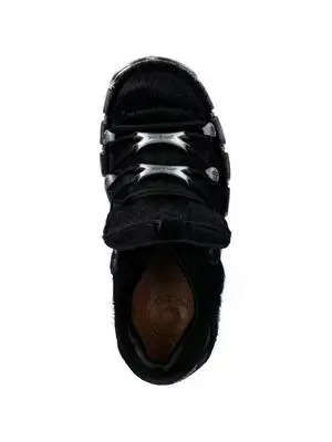 NEW ROCK Lace Up Fur Sneakers