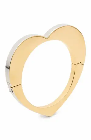 Kate Spade New York Geo Pop Two Tone Heart Bangle Bracelet - Gold/silver