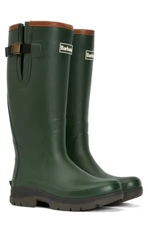 Barbour Tempest Waterproof Knee High Welly Boot - Olive