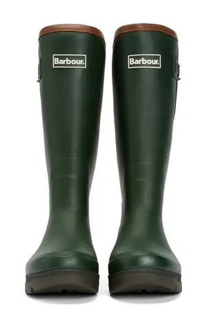 Barbour Tempest Knee High Welly Boots - Olive