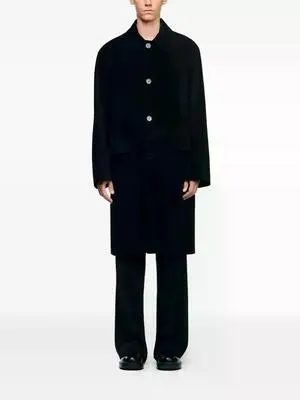 Sandro Buttoned Collar Coat
