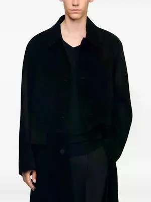 Sandro Buttoned Collar Coat
