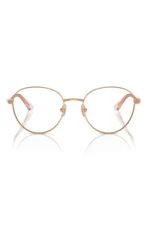 JIMMY CHOO 50mm Small Round Optical Glasses - Rose Gold/demo Lens