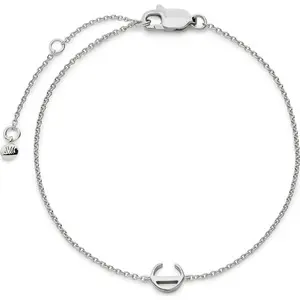 Monica Vinader Initial Pendant Bracelet Sterling Silver C