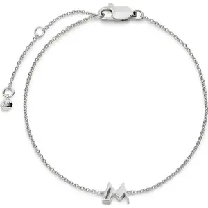 Monica Vinader Initial Pendant Bracelet Sterling Silver M