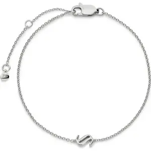 Monica Vinader Initial Pendant Bracelet Sterling Silver S