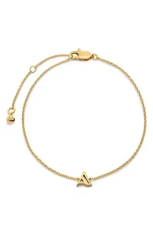 Monica Vinader Initial Chain Bracelet - 18k Gold Vermeil A
