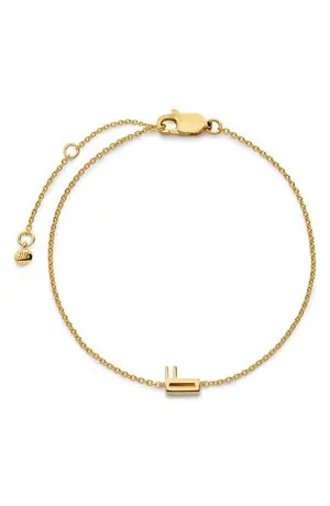 Monica Vinader Initial Chain Bracelet - 18k Gold Vermeil F