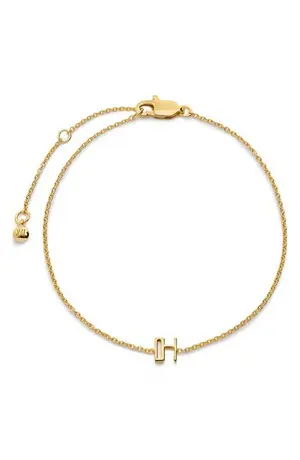 Monica Vinader Initial Chain Bracelet - 18k Gold Vermeil H