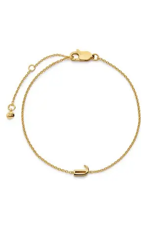 Monica Vinader Initial Chain Bracelet - 18k Gold Vermeil J
