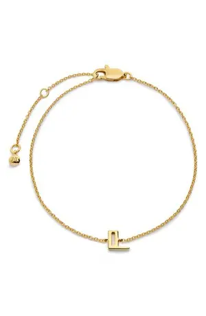 Monica Vinader Initial Chain Bracelet - 18k Gold Vermeil L