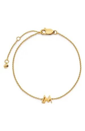Monica Vinader Initial Chain Bracelet - 18k Gold Vermeil M