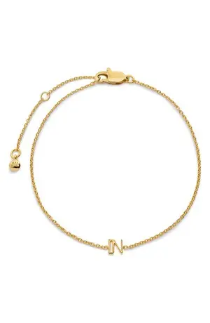 Monica Vinader Initial Chain Bracelet - 18k Gold Vermeil N
