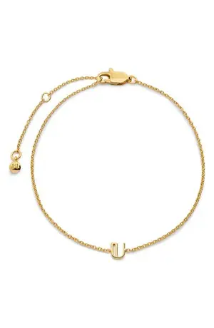 Monica Vinader Initial Chain Bracelet - 18k Gold Vermeil U
