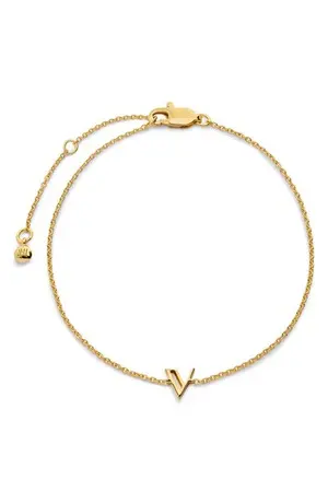Monica Vinader Initial Chain Bracelet - 18k Gold Vermeil V