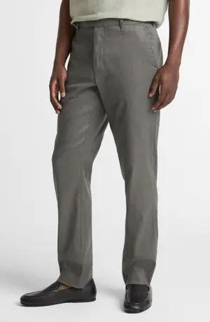 Vince Owen Linen & Cotton Blend Extended Tab Pants - Slate