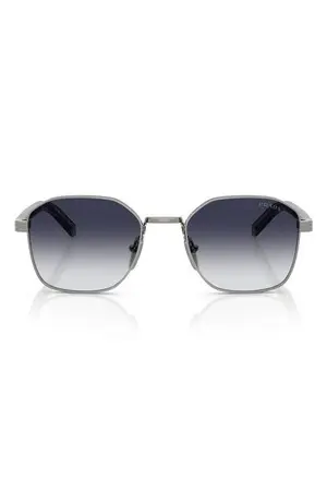 Prada 53mm Square Sunglasses Gunmetal/grey Gradient