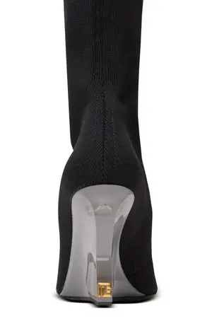 Balmain Wedge Knit Thigh-high Boots