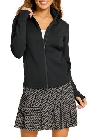 Tommy Bahama Abby Upf 30 Front Zip Jacket - Black