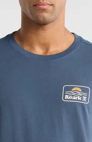 ROARK Earth Sea Graphic Regular Fit T-shirt - Navy
