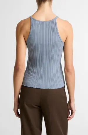 Vince Variegated Rib Tank - Azul