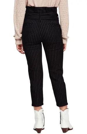 Free People Montella Pinstripe Crop Skinny Pants