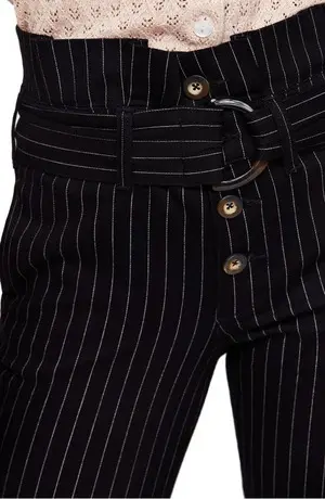 Free People Montella Pinstripe Crop Skinny Pants