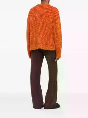 Sandro Round Neck Ribbed Sweater