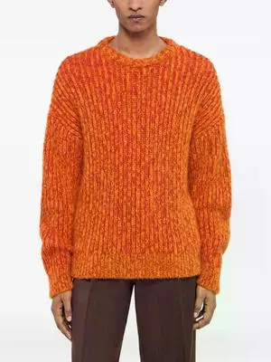 Sandro Round Neck Ribbed Sweater