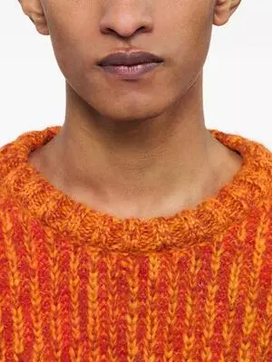 Sandro Round Neck Ribbed Sweater