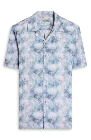 Bugatchi Jackson Palm Leaf Print Camp Shirt