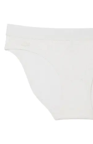 Lacoste Textured Bikini Briefs - Flour